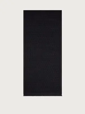 FERRAGAMO Gancini Scarf - Black