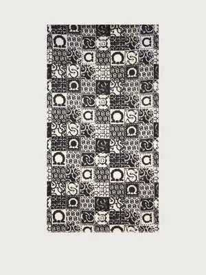 FERRAGAMO Gancini Scarf White