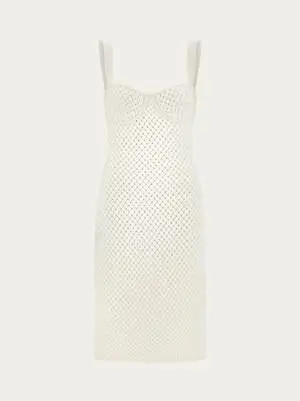 FERRAGAMO Knitted Midi Dress - Beige