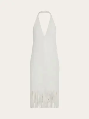 FERRAGAMO Knitted Midi Dress - White