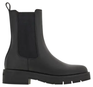 FERRAGAMO Kid Leather Chelsea Boot - Black