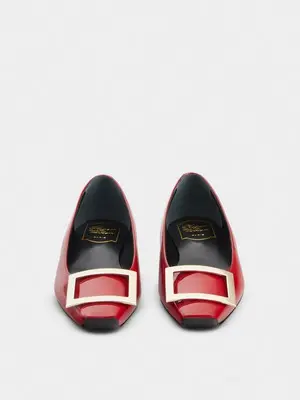 ROGER VIVIER Trompette Ballerinas In Patent Leather - Red