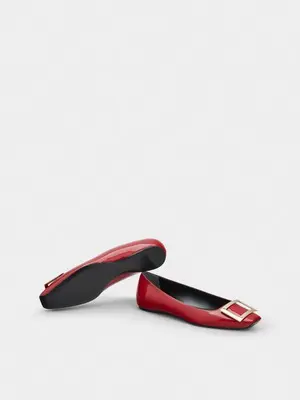 ROGER VIVIER Trompette Ballerinas In Patent Leather - Red