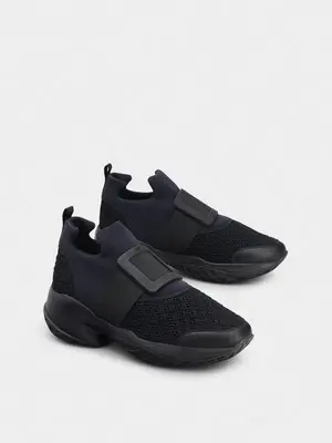 ROGER VIVIER Viv' Run Fabric Sneakers - Brown