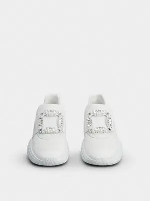 ROGER VIVIER Viv' Run Light Sneakers In Fabrics - White