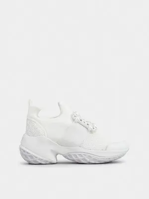 ROGER VIVIER Viv' Run Fabric Sneakers With Belle Buckle - White
