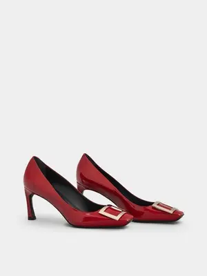 ROGER VIVIER Trompette Pumps In Patent Leather - Red