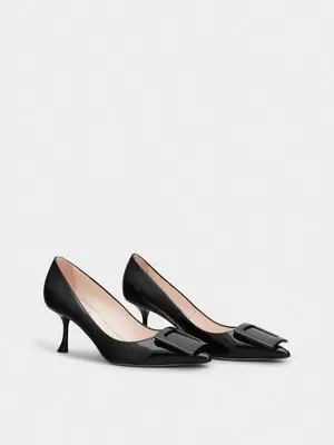 ROGER VIVIER In The City" Patent Leather Pumps With Buckle Detail