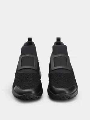 ROGER VIVIER Viv' Run Sneakers In Fabric And Leather - Black