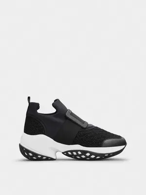 ROGER VIVIER Viv' Run Sneakers In Fabric And Leather - Black