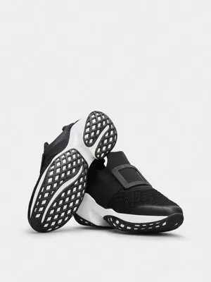 ROGER VIVIER Viv' Run Sneakers In Fabric And Leather - Black
