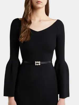 ROGER VIVIER Efflorescence Satin Belt