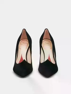 ROGER VIVIER I Love Pumps" Suede High Heel Pumps