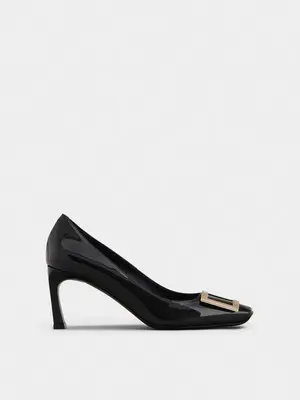 ROGER VIVIER Trompette Pumps In Patent Leather - Black