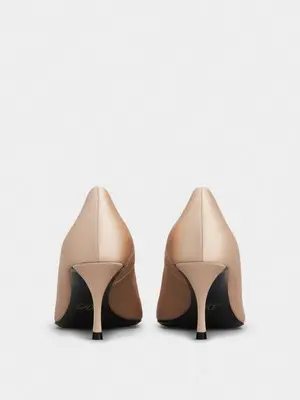 ROGER VIVIER Efflorescence Satin Pumps With Crystal Buckle - Pink