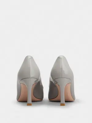 ROGER VIVIER Trompette Pumps In Patent Leather - Grey