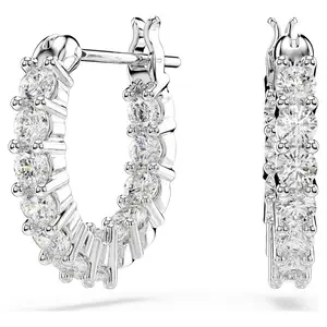 SWAROVSKI Matrix Vittore Hoop Earrings With Zirconia - White