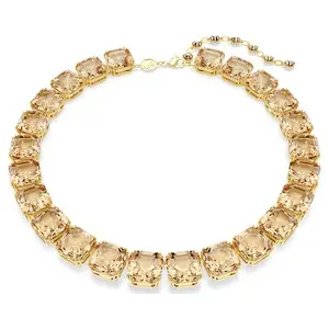 SWAROVSKI Swarovski Millenia Necklace With Asscher-Cut Crystals Brown