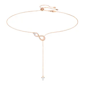 SWAROVSKI Hyperbola Y Necklace With Infinity Motif - White