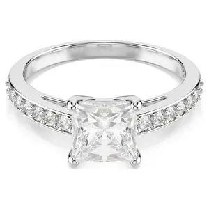 SWAROVSKI Attract Ring With Princess Cut Zirconia - White