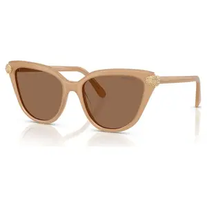 SWAROVSKI Cat Eye Sunglasses With Embellishments - Beige