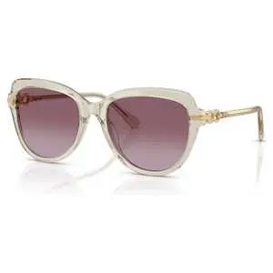 SWAROVSKI SWAROVSKI Embellished Oval Sunglasses Beige