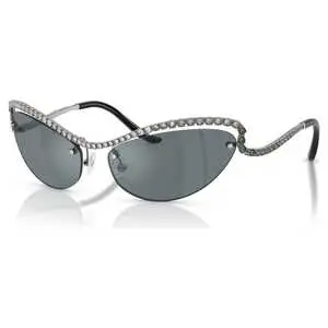 SWAROVSKI SWAROVSKI Embellished Oval Sunglasses Black