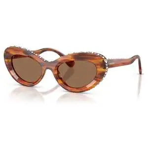 SWAROVSKI Swarovski Cat Eye Sunglasses With Embellishments Brown