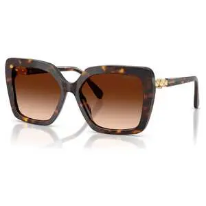 SWAROVSKI Embellished Oval Sunglasses - Brown