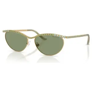 SWAROVSKI Embellished Oval Sunglasses - Green
