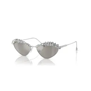 SWAROVSKI Cat-eye Sunglasses - Silver Tone