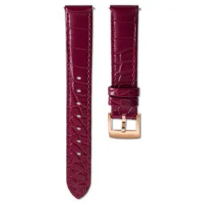 SWAROVSKI Watch Strap With Clear Crystals - Red