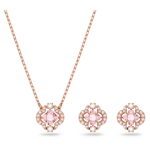 SWAROVSKI Swarovski Una Clover Necklace And Earrings Set Crystal