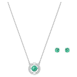 SWAROVSKI Swarovski Una Clover Necklace And Earrings Set Green