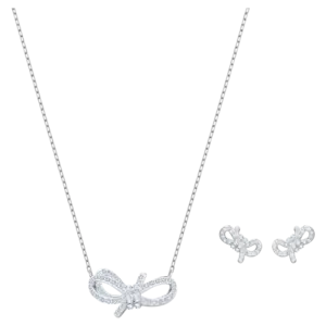 SWAROVSKI Swarovski Lifelong Bow Jewelry Set White