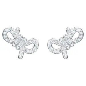 SWAROVSKI Swarovski Lifelong Bow Stud Earrings White