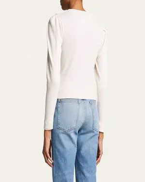AMO Puff-sleeve Cardigan