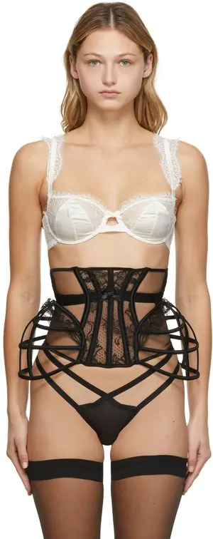 Agent Provocateur Agent Provocateur Black Rozlyn Waspie Corset - Black