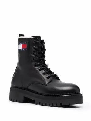 Tommy Hilfiger Logo Flag Lace-up Boots