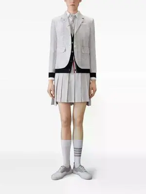 Thom Browne Merino Wool 4-bar Relaxed Fit V-neck Cardigan