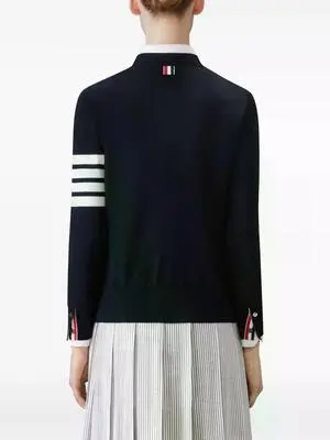 Thom Browne Merino Wool 4-bar Relaxed Fit V-neck Cardigan