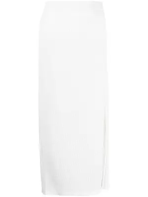 GOODIOUS Ribbed Knit Maxi Skirt
