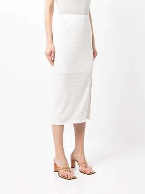 GOODIOUS Ribbed Knit Maxi Skirt