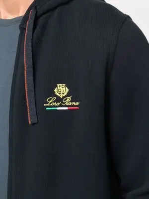 【極美品】Loro Piana ナイロンジャケット 刺繍ロゴ ジップアップ XL 極美品】Loro Piana ナイロンジャケット 刺繍ロゴ ジップアップ XL