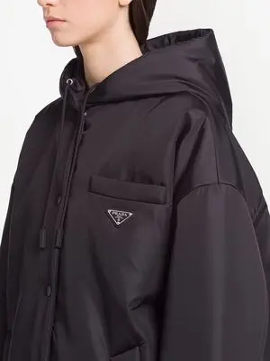 Prada Re-nylon Raincoat With Triangle Logo