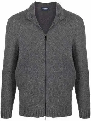 DRUMOHR Zipped-up Knit Cardigan - Grey