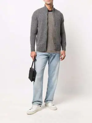 DRUMOHR Zipped-up Knit Cardigan - Grey