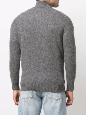 DRUMOHR Zipped-up Knit Cardigan - Grey