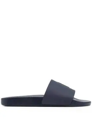 Polo Ralph Lauren Logo-print Slides - Blue