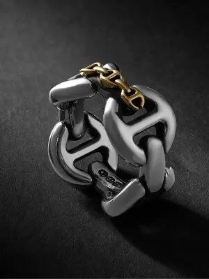 Hoorsenbuhs Affix Quad Sterling And 18-karat Gold Ring - Silver